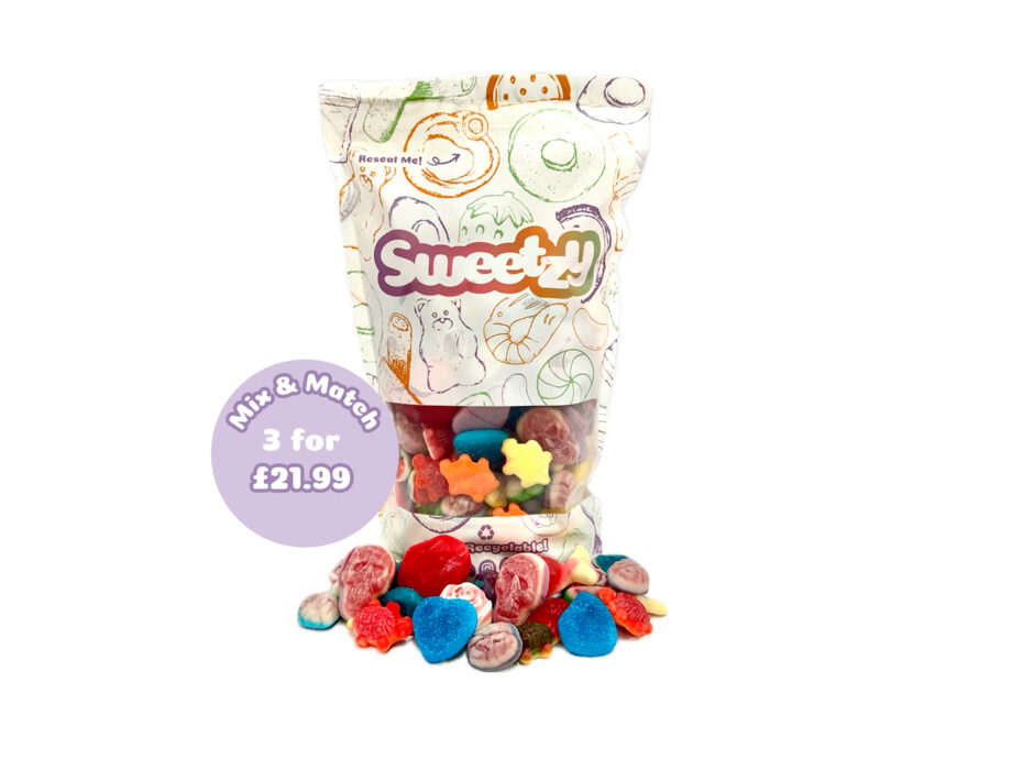 Jelly Filled Sweet Bundle | 1kg Pick And Mix Sweet Bags |Sweetzy